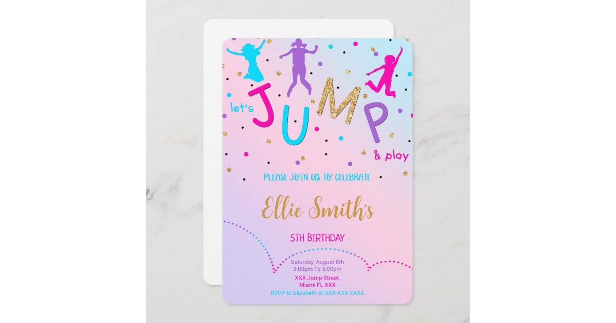 Let's Jump Invitation | Zazzle