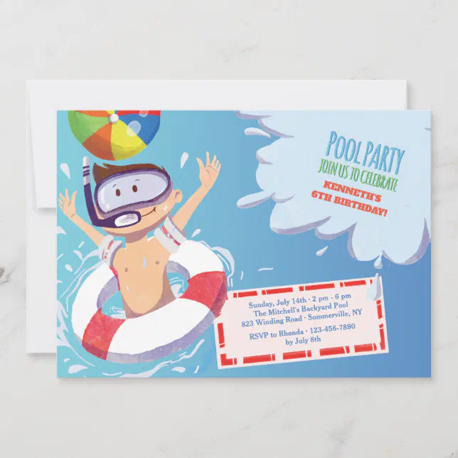 Let's Make A Splash Invitation | Zazzle