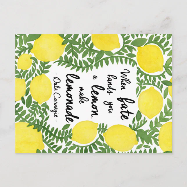 Let's Make Lemonade Postcard | Zazzle