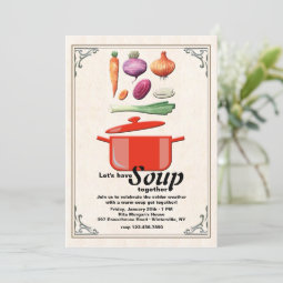 Let's Make Soup Invitation | Zazzle