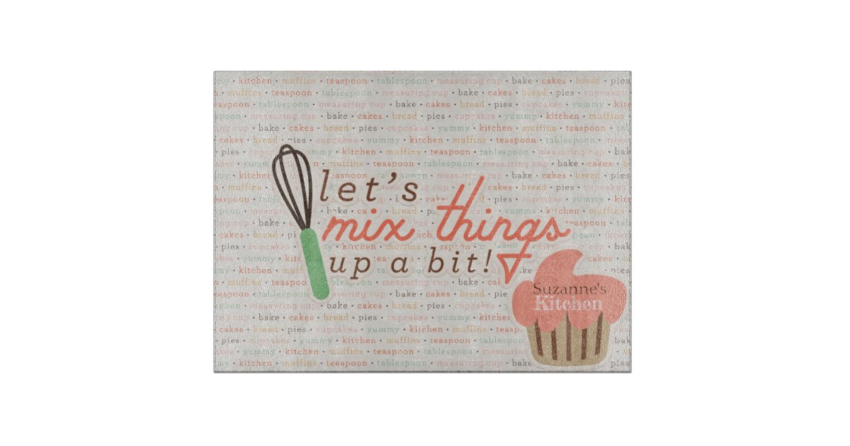 Let's Mix Things Up Cutting Board | Zazzle