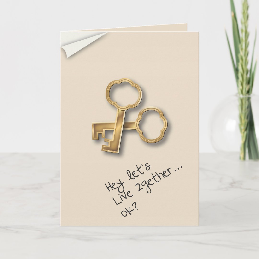 Let's Move In Together Couples Commitment Invitation | Zazzle