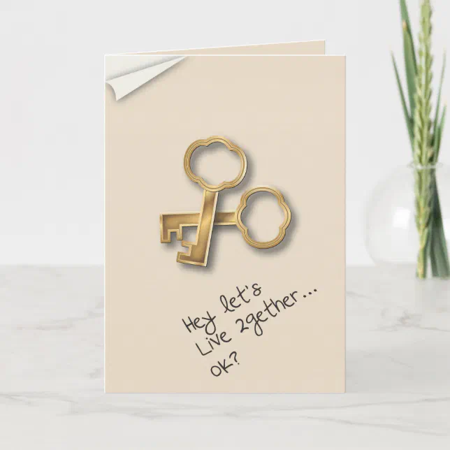 Let's Move In Together Couples Commitment Invitation | Zazzle