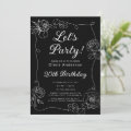Let's Party Black and White Birthday Invitation | Zazzle