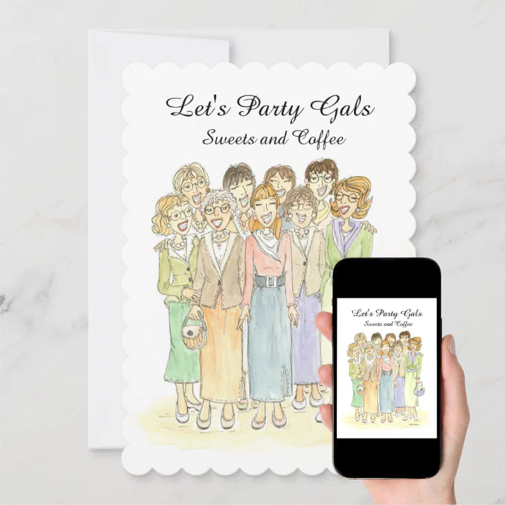 Let's Party Gals Invitation | Zazzle