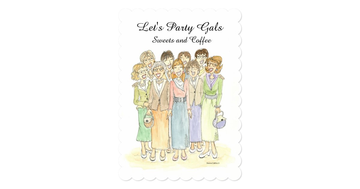 Let's Party Gals Invitation | Zazzle.com