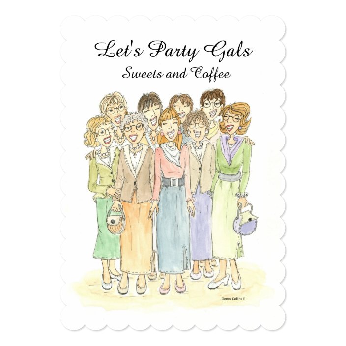 Let's Party Gals Invitation | Zazzle.com