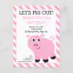Let's Pig Out Birthday Party Postcard Invitation | Zazzle