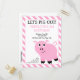 Let's Pig Out Birthday Party Postcard Invitation | Zazzle