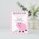 Let's Pig Out Birthday Party Postcard Invitation | Zazzle
