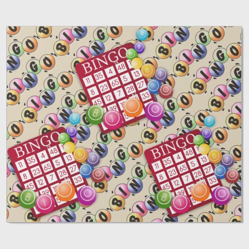 Lets Play Bingo Wrapping Paper | Zazzle
