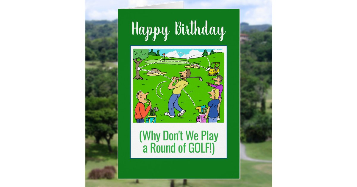 Let's Play Golf. Happy Birthday Golfer | Zazzle