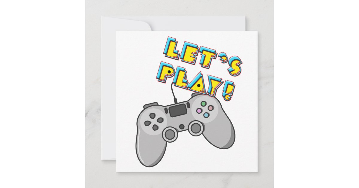 Let's Play Video Games Invitation | Zazzle