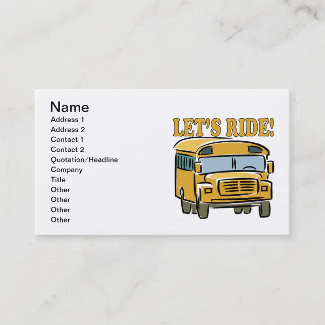 Lets Ride Business Card | Zazzle