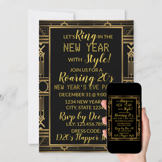 Let's Ring in the New Year Invitation | Zazzle