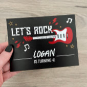 Let's Rock Birthday Music Band Invitation Postcard | Zazzle