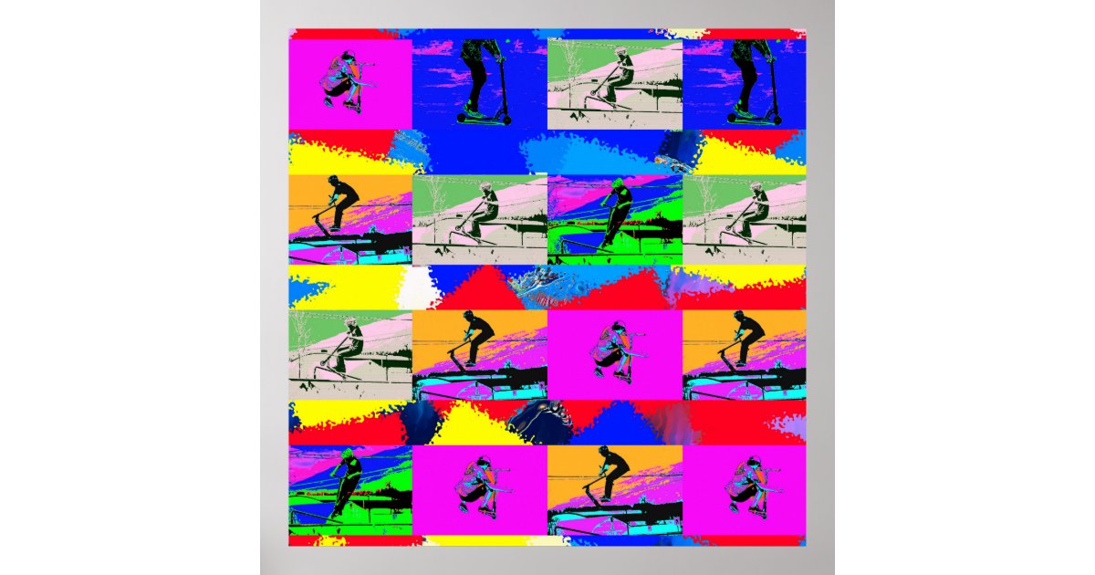 Lets Scoot - Stunt Scooter Rider Poster | Zazzle