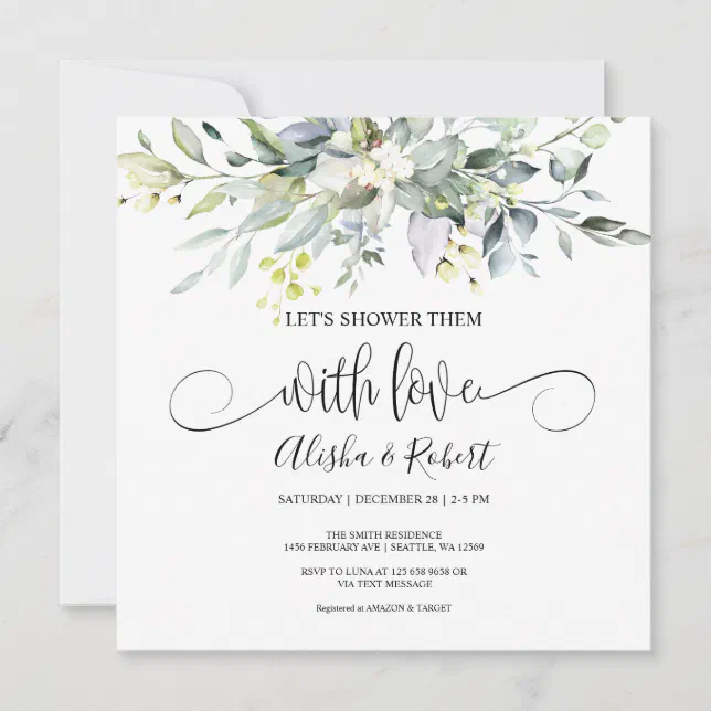 Let's Shower Them With Love Couples Shower invite | Zazzle