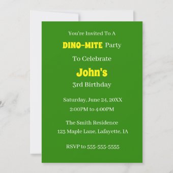 Let's Stomp And Roar Dinosaur Birthday Party Invitation | Zazzle
