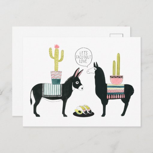 Let's Taco About Love Postcard | Zazzle
