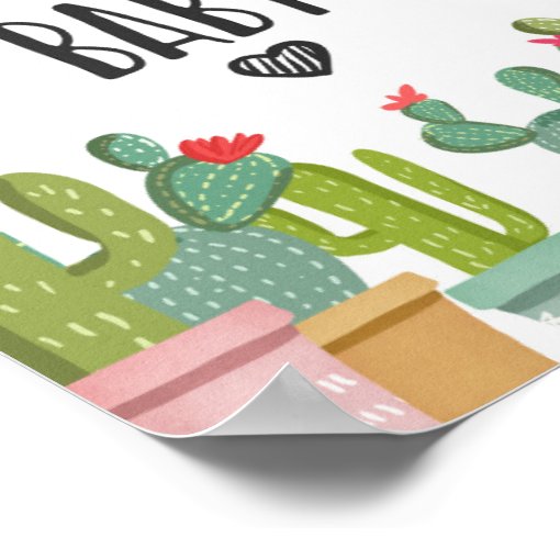 Let's Taco Bout A Baby Cactus Fiesta Table Sign | Zazzle