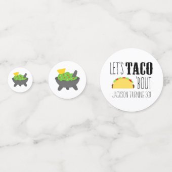 Let's Taco 'Bout Birthday Party Confetti | Zazzle