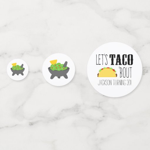 Let's Taco 'Bout Birthday Party Confetti | Zazzle