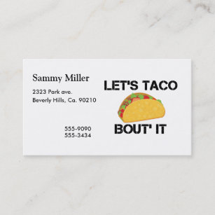 Tacos Business Cards - Business Card Printing | Zazzle