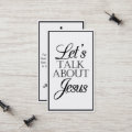 Let's Talk About Jesus Business Card | Zazzle
