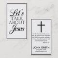 Let's Talk About Jesus Business Card | Zazzle