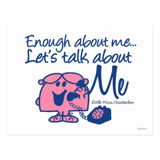Talk About Little Miss Chatterbox Postcard | Zazzle