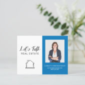Let's Talk Real Estate Photo Logo Postcard | Zazzle