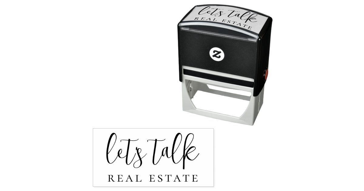 Let's Talk Real Estate Self-inking Stamp | Zazzle