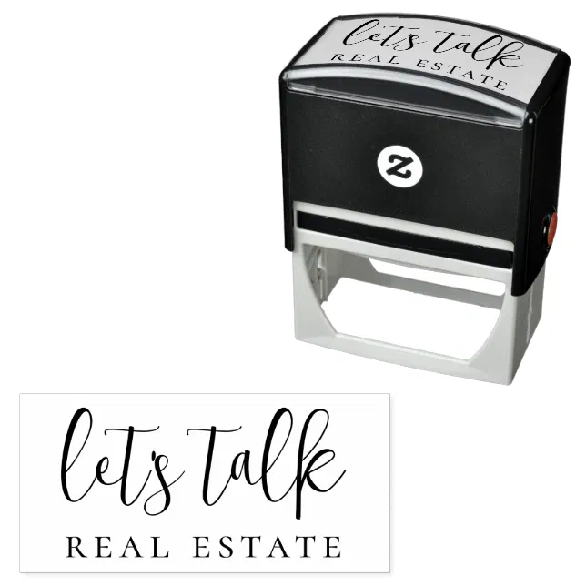Let's Talk Real Estate Self-inking Stamp | Zazzle