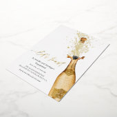 Let's Toast Champagne Engagement Foil Invitation | Zazzle