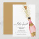 Let's Toast Pink Champagne Bottle Bridal Shower Invitation | Zazzle