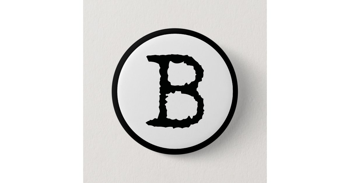 Letter B Button | Zazzle