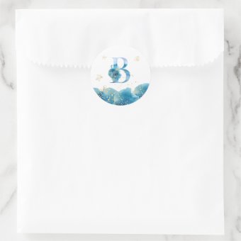 LETTER B - Sea Ocean Beach Envelope Sticker | Zazzle