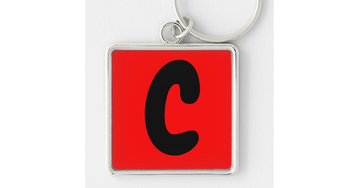 letter C abecedario keychain initial | Zazzle