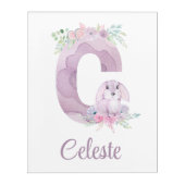 Letter C Bunny Acrylic Wall Art | Zazzle