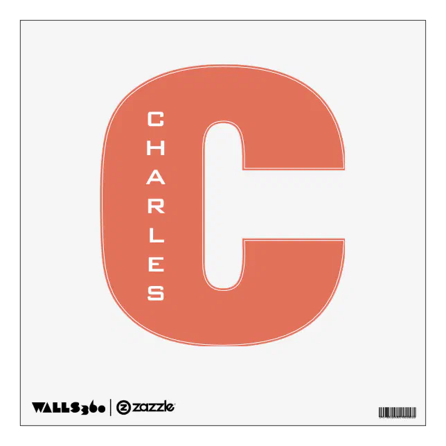 LETTER C custom name & color wall decal | Zazzle