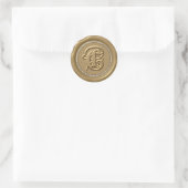 Letter C Diamond Circle GOLD Wax Seal Stickers | Zazzle