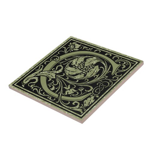 Letter C First Letter Monogram Tile | Zazzle