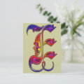 Letter E Alphabet Monogram Print Postcard | Zazzle