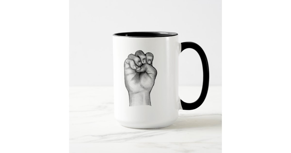Letter E: American Sign Language: Pencil Drawing Mug | Zazzle