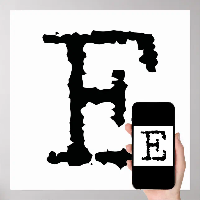 Letter E Poster | Zazzle