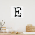 Letter E Poster | Zazzle