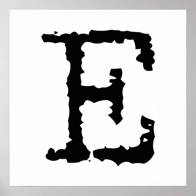 Letter E Poster | Zazzle