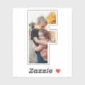 Letter F Alphabet & Photo Custom-Cut Vinyl Sticker | Zazzle