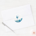 LETTER F - Sea Ocean Beach Envelope Sticker | Zazzle